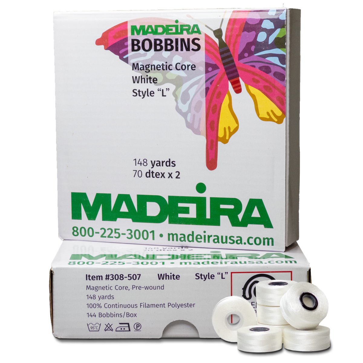Madeira MAG CORE BOBBIN L 148 YD 144/BX POLY FILAMENT – Dynamic Screen ...